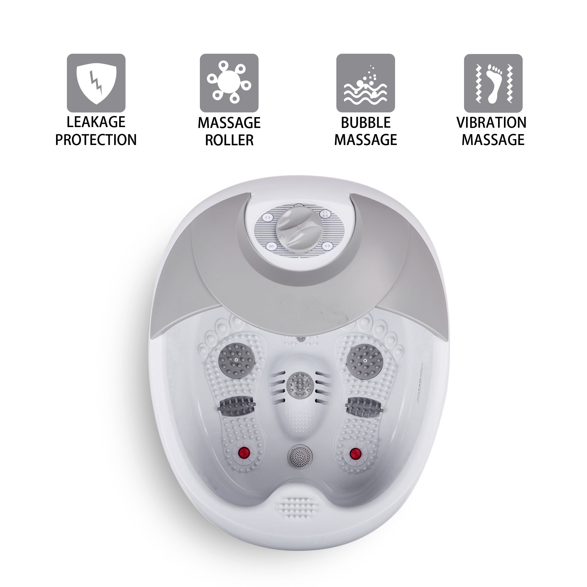 All In One Large Safest Foot Spa Bath Massager W Heat Hf Vibration O2