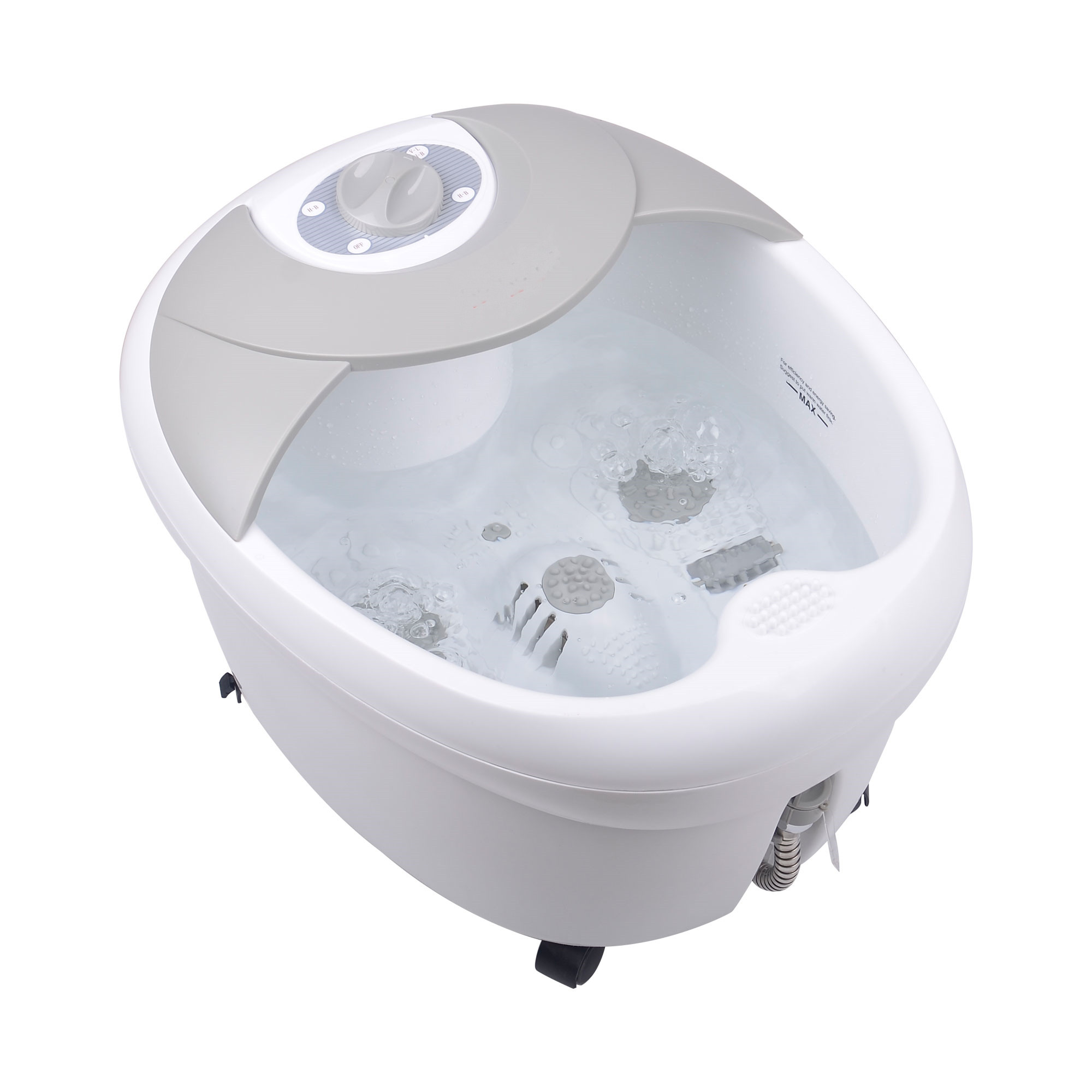 All in one Large Safest foot spa bath massager w/heat, HF vibration, O2 ...